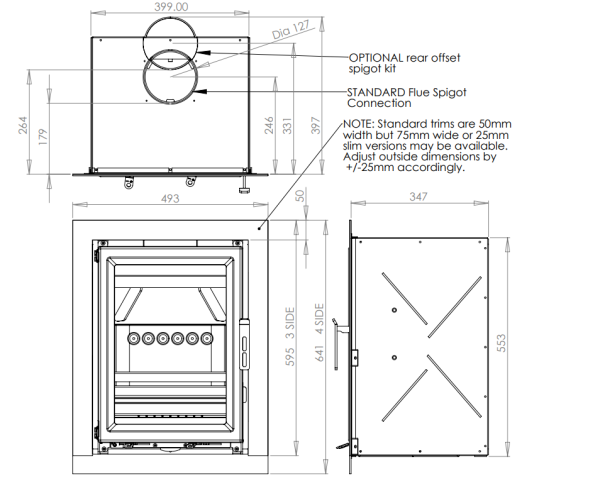 Charlton & Jenrick Ecostar 5 - 5kw Inset Stove - 5kw Multi Fuel ...