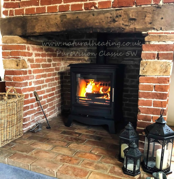 Charlton and Jenrick PureVision CLASSIC 5 Wide - 5kw Multifuel Stove ...