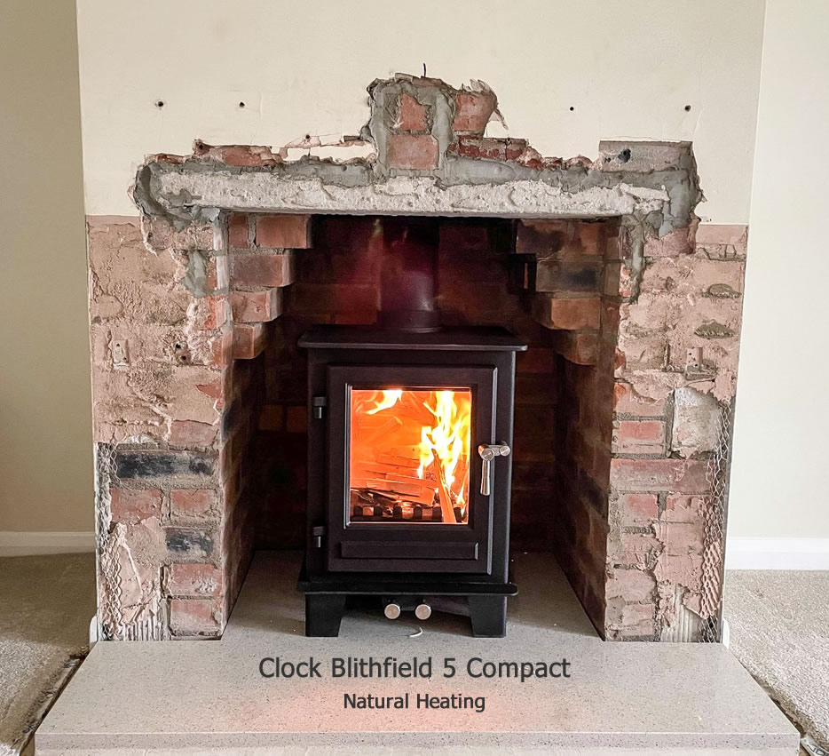 Clock Blithfield Compact 5kw Wood Burning & Multi Fuel Stove ...