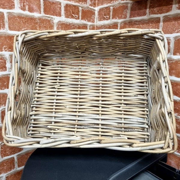 Glenweave Wicker Tray Kindling Wood Basket - NaturalHeating.co.uk